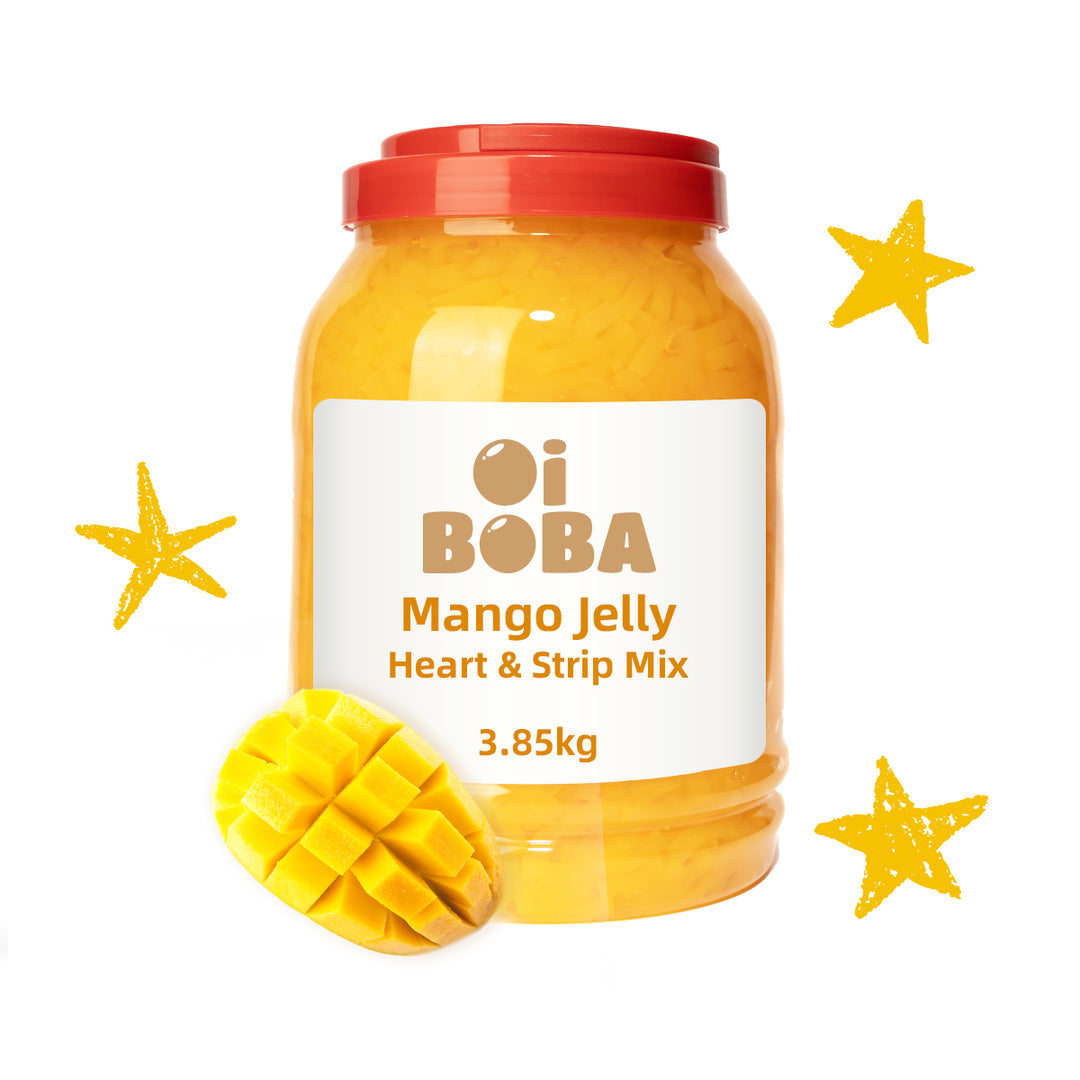 Coconut Jelly - Mango (Star & Strip Mix) 3.85kg – Oi Boba